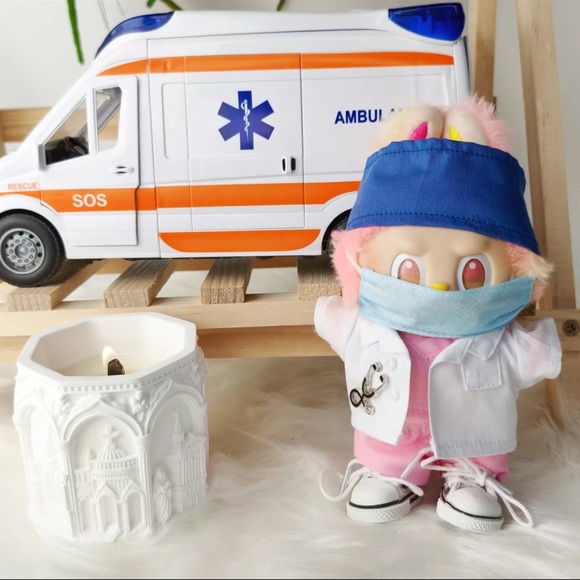 Labubu | Toys | Labubu Doctor With Blue Cap And Pink Outfit | Poshmark